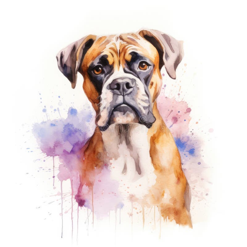 Boxer Watercolor Stock Illustrations – 351 Boxer Watercolor Stock ...