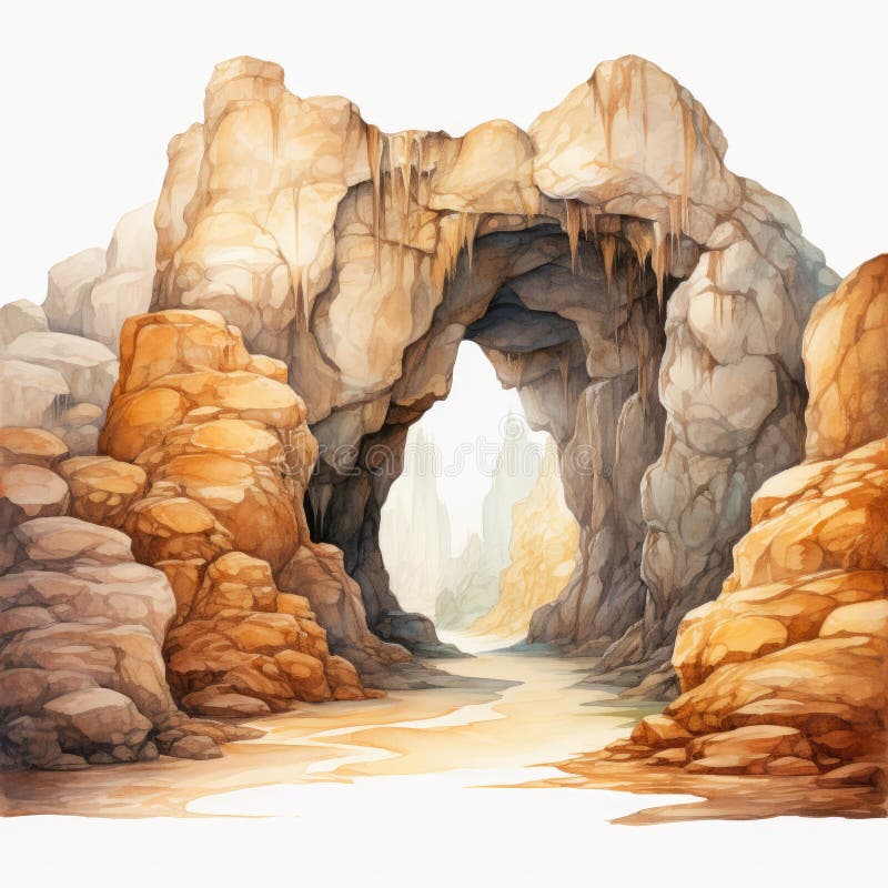 Cavern stock illustration. Illustration of impressionist - 328673186