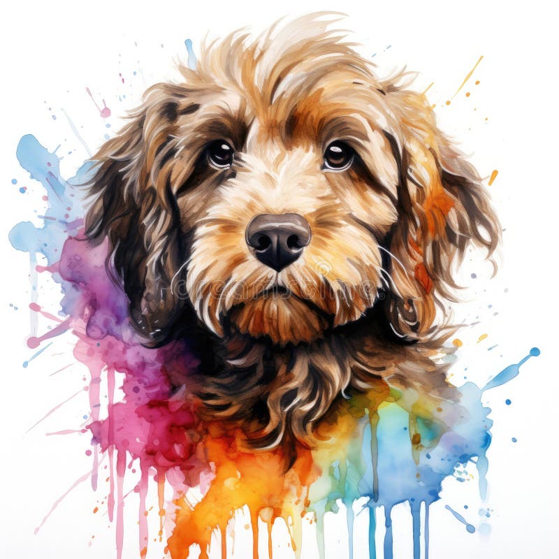 Cockapoo stock illustration. Illustration of style, colors - 328676001
