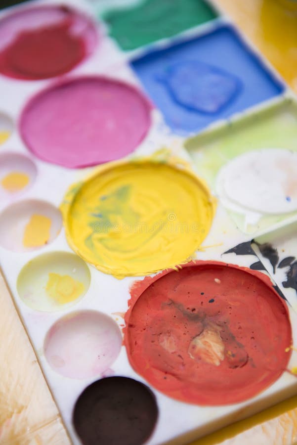 Watercolor Tray stock image. Image of colorful, intensity - 22611907