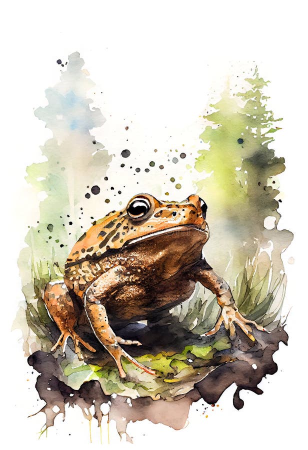Watercolor Toad Stock Illustrations – 463 Watercolor Toad Stock ...