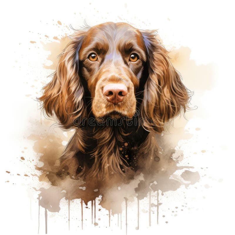 Field spaniel stock illustration. Illustration of style - 328677376
