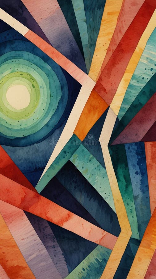 Watercolor Painting: Mesmerizing Minimalist Digital Artwork, Hypnotic ...