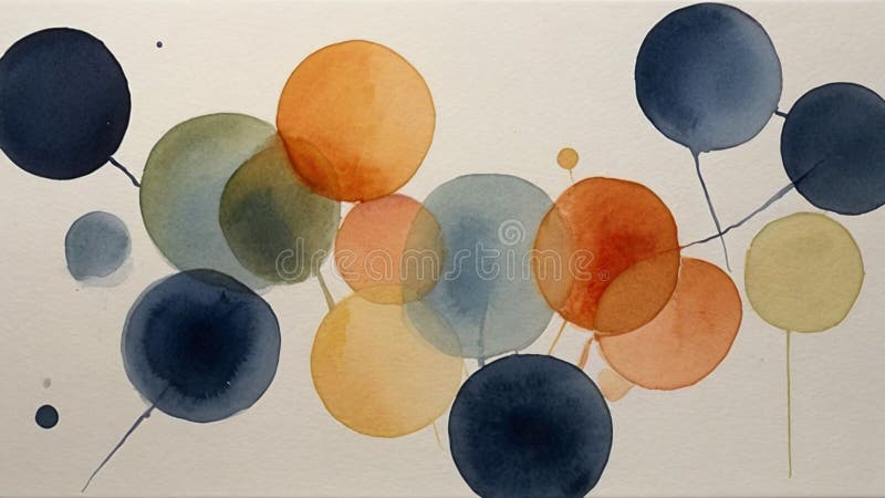 Watercolor Painting: Minimalist Abstract Interpretation of Stem ... Watercolor Painting: Minimalist Abstract Interpretation of Stem ...