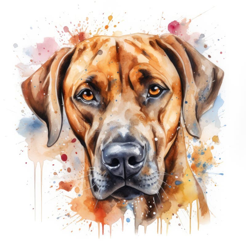 Rhodesian ridgeback stock illustration. Illustration of colors - 328681755