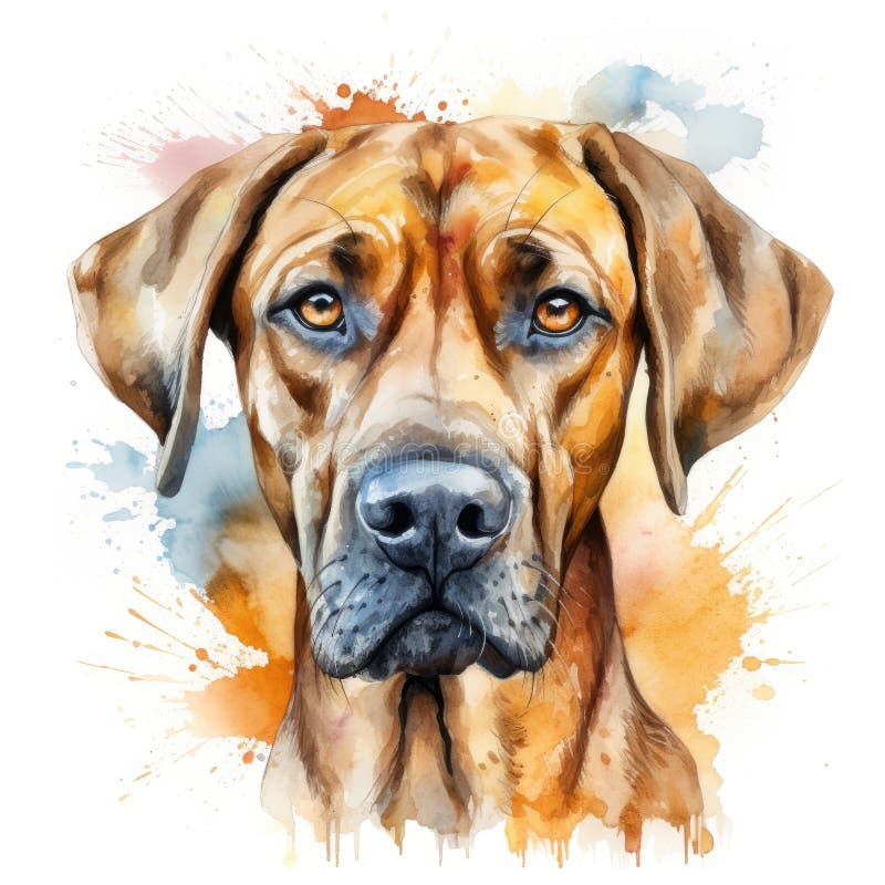 Rhodesian ridgeback stock illustration. Illustration of print - 328681757