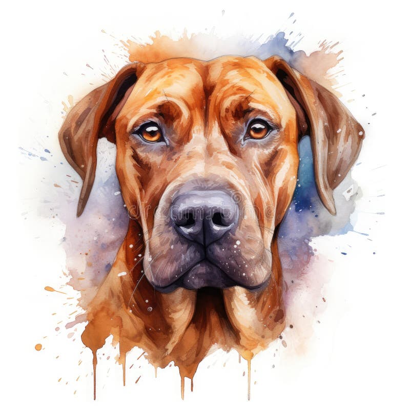Rhodesian ridgeback stock illustration. Illustration of painting ...