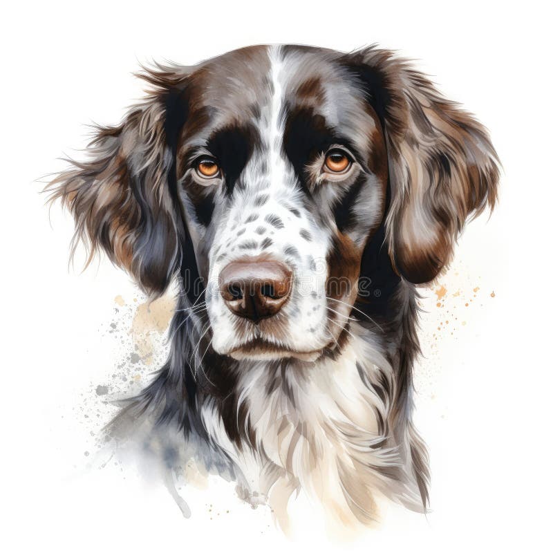 Small Munsterlander Pointer Stock Illustration - Illustration of ...