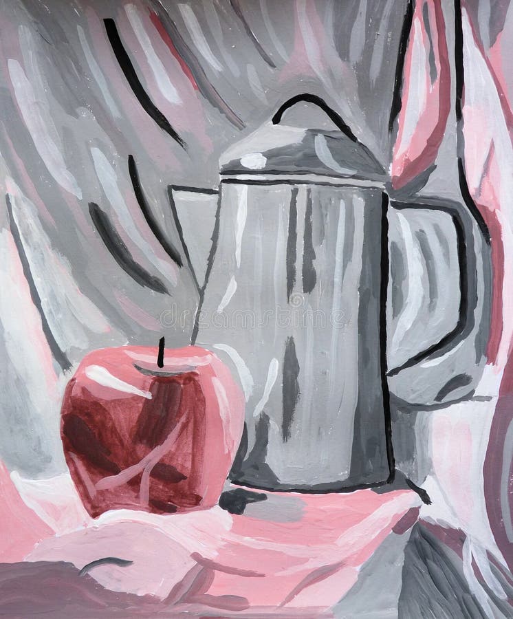 Watercolor table setting stock illustration. Illustration of setting ...