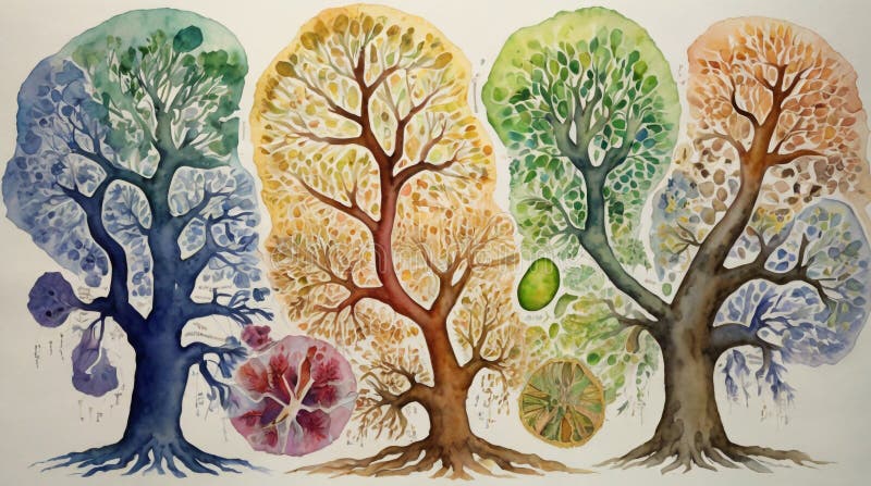 Watercolor Painting: a Visual Representation of the Evolutionary Tree ...