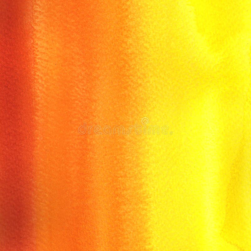 Watercolor Painting. Yellow, Orange, Red Gradient Stock Image - Image ...