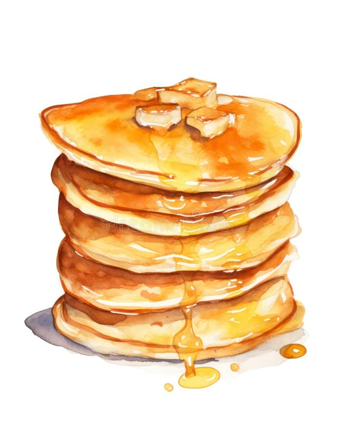 Watercolor Pancakes Stock Illustrations – 548 Watercolor Pancakes Stock ...