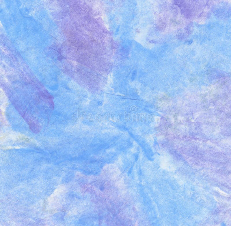 Watercolor on Paper in Blue and Purple Stock Photo - Image of colorful ...