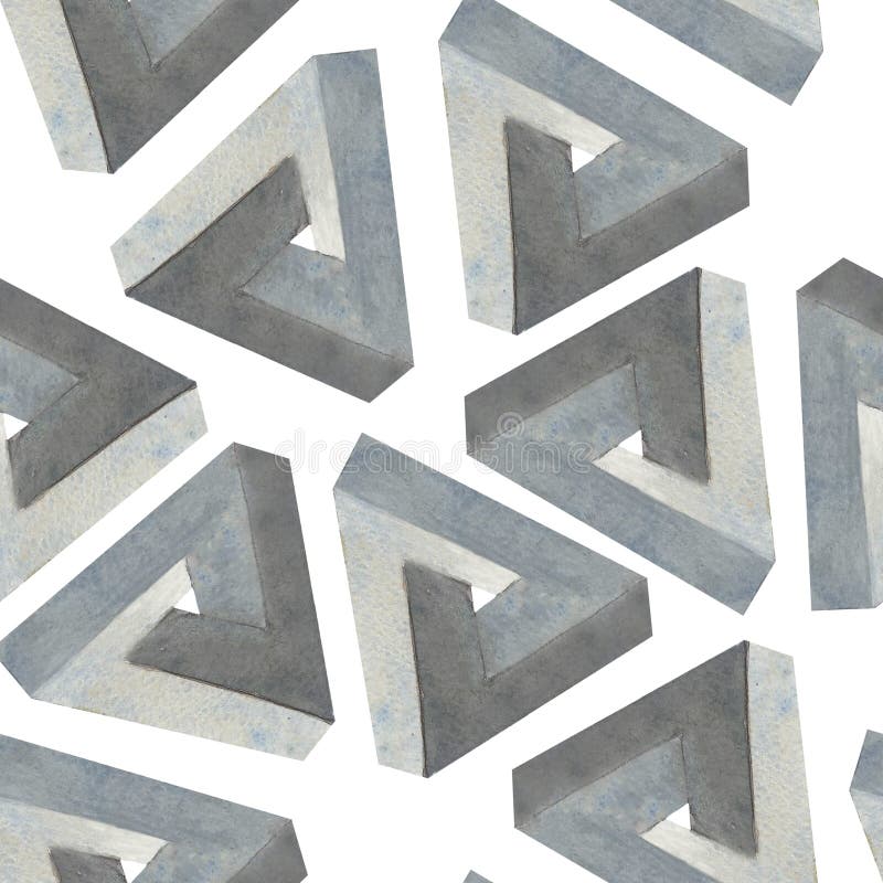 Watercolor Pattern with Endless Triangles, Associations on the Subject ...
