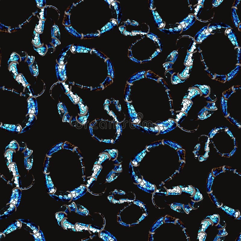 Stylized Snake Skin. Seamless Pattern Stock Vector - Illustration of ...