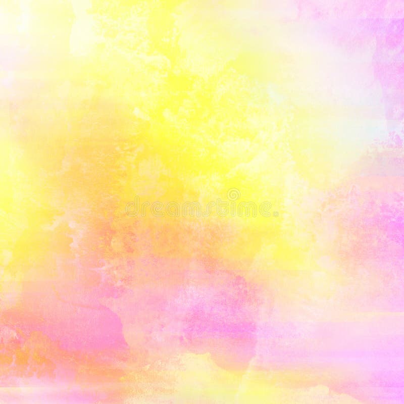 Watercolor in Pink, Green Mint Sky Blue Yellow Multicolor Background ...