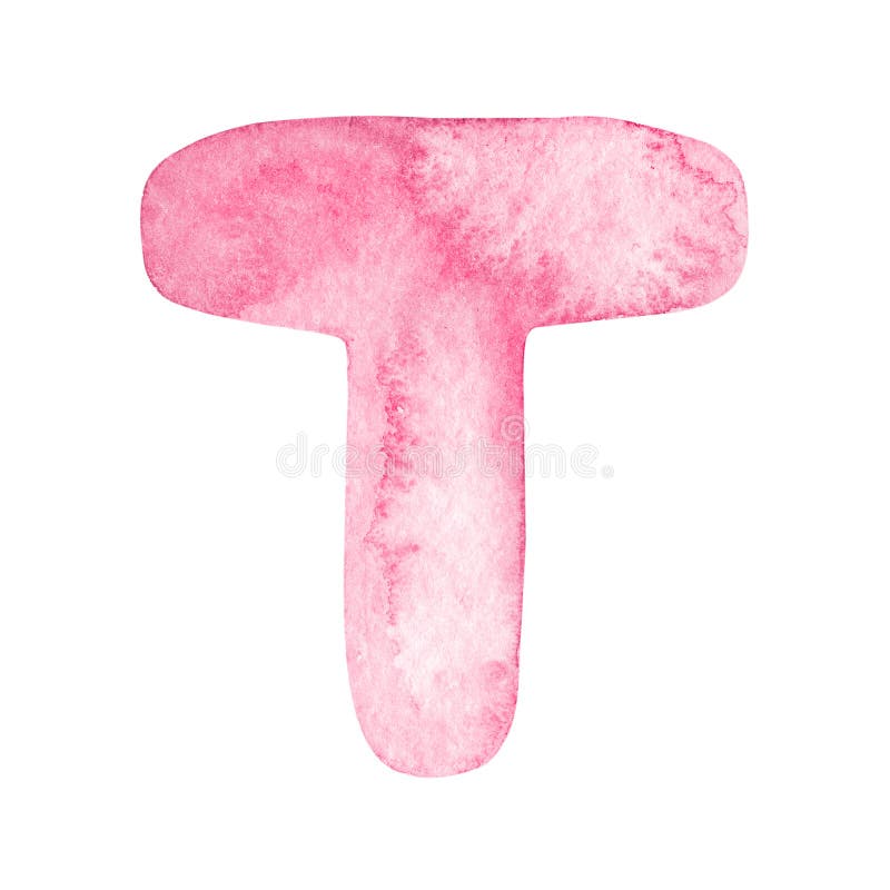 Watercolor English Alphabet Set Isolated on White Background Stock ...