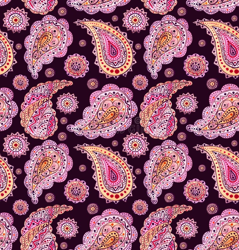 Pink Paisley Design stock vector. Illustration of festive - 10890815