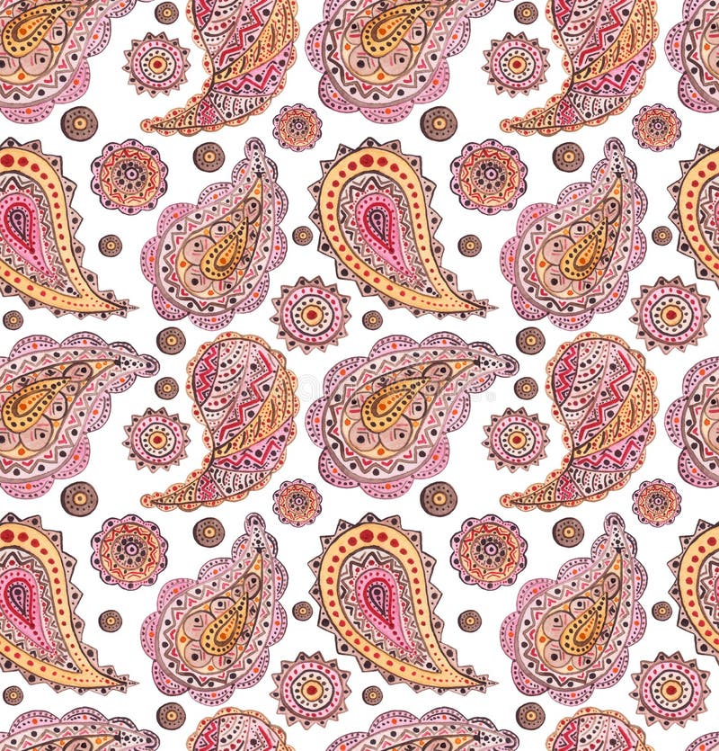 Pink Paisley Design stock vector. Illustration of festive - 10890815