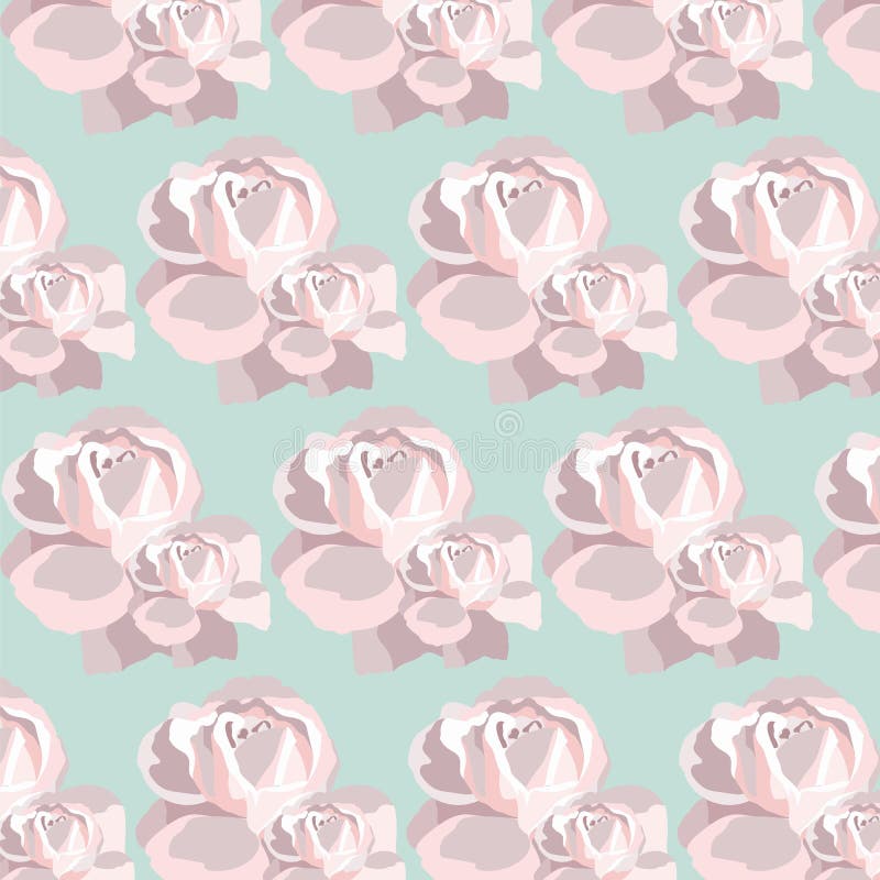 Watercolor Pink Rose Pattern Stock Vector - Illustration of quartz ...