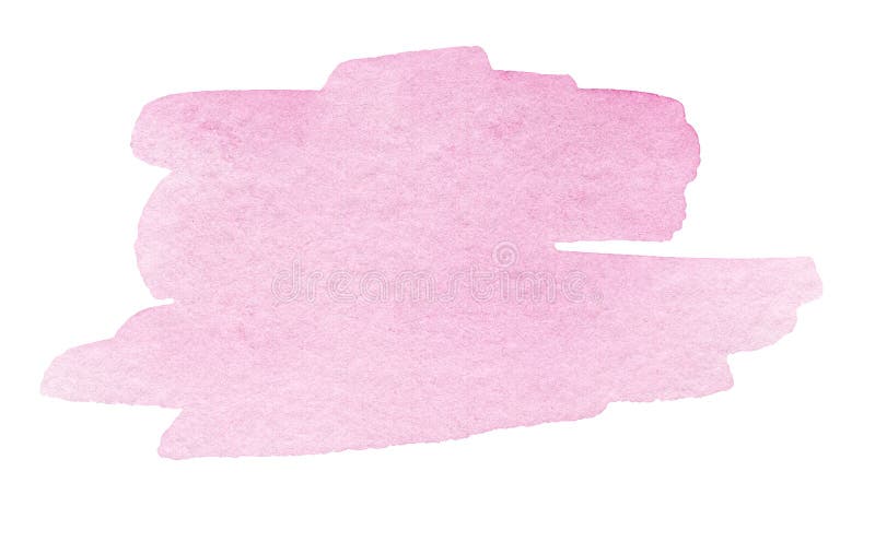 Watercolor Pink Splash Isolated on White Stock Illustration ...