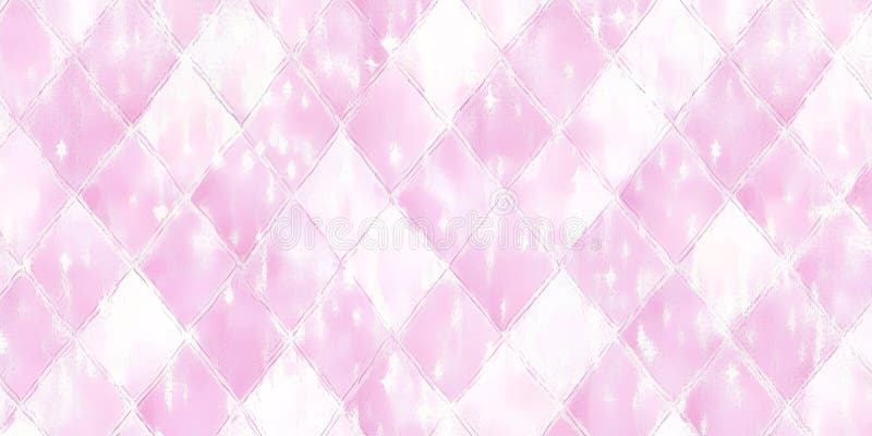 Watercolor Pink and White Diamond Pattern Tile Texture Background ...