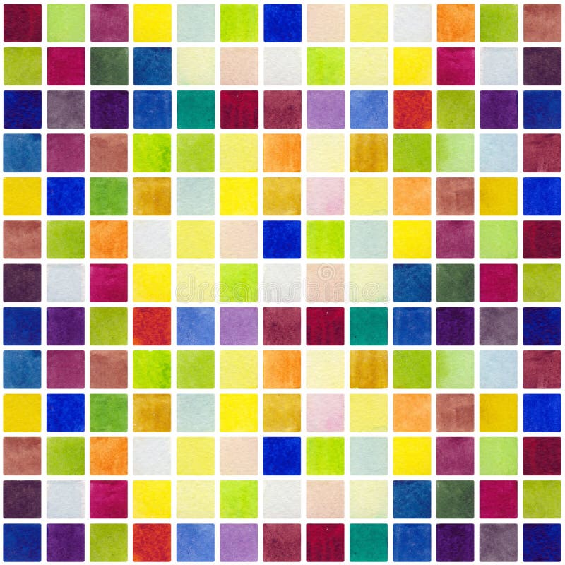Watercolor Pixel Pattern Background Stock Illustration - Illustration ...