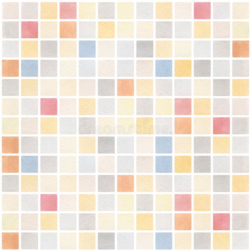 Watercolor Pixel Pattern Background Stock Illustration - Illustration ...