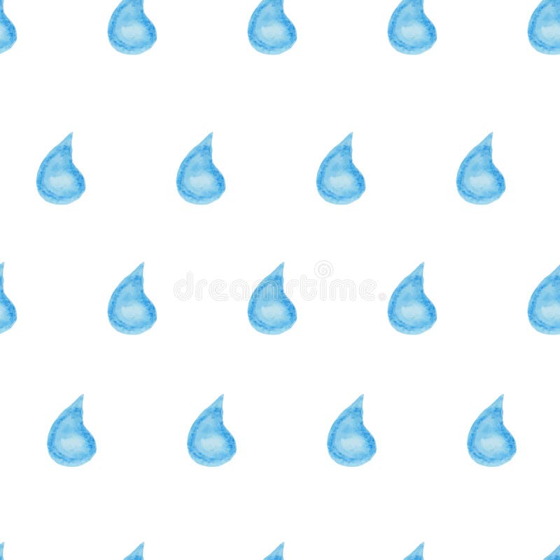 Watercolor Rain Seamless Pattern. Stock Vector - Illustration of ...