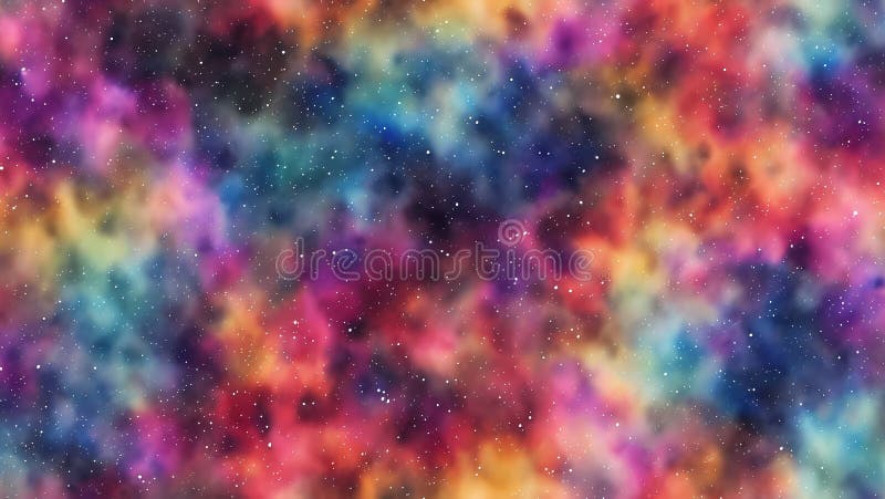 Watercolor Rainbow Gradient Galaxy Stars Background Stock Illustration ...