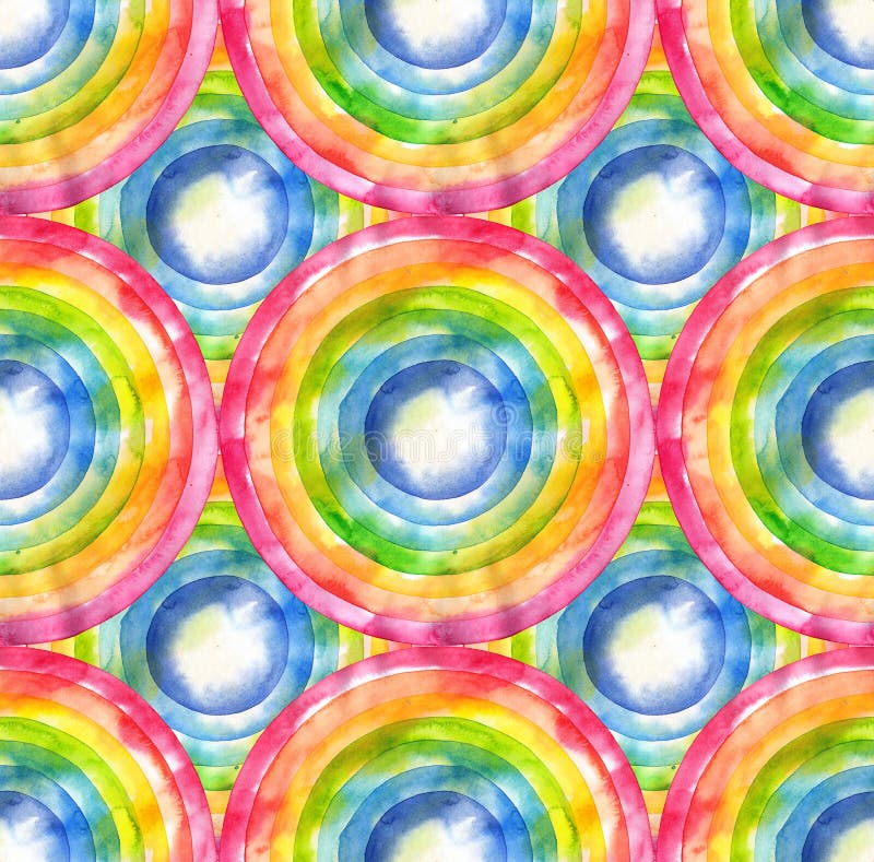 Watercolor rainbow pattern stock illustration. Illustration of design ...