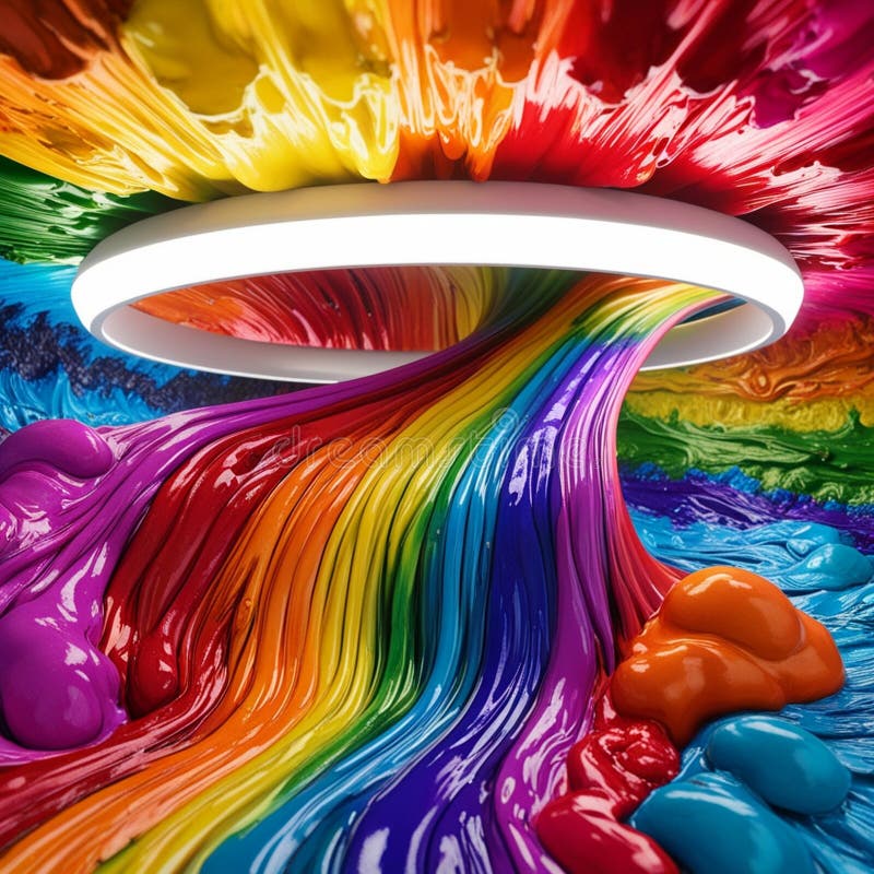 Watercolor Rainbow Splash, , Spray-paint Style Backround Stock ...