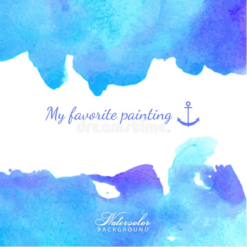 Watercolor. Rectangle. stock vector. Illustration of brush - 44259555