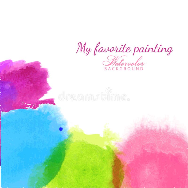 Watercolor. Rectangle. stock vector. Illustration of element - 44259744