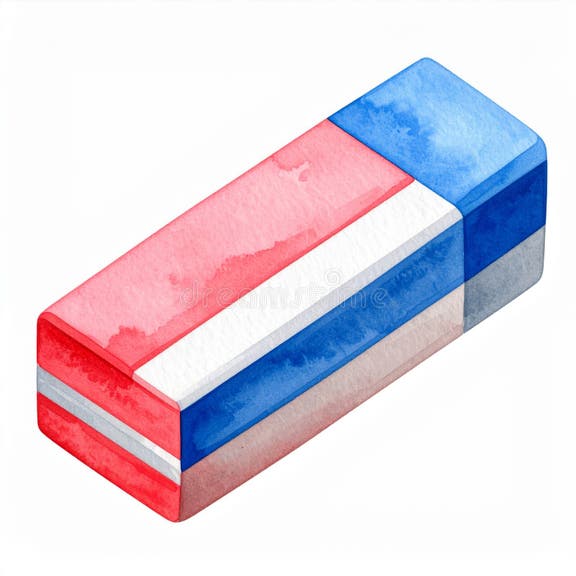 Watercolor Rectangular Eraser Illustration Stock Illustration ...
