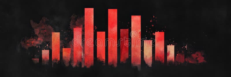Watercolor Red Bar Chart Data Visualization Abstract Watercolor Chart ...