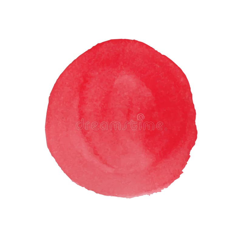 Watercolor Red Circle on White Background Stock Photo - Image of flag ...