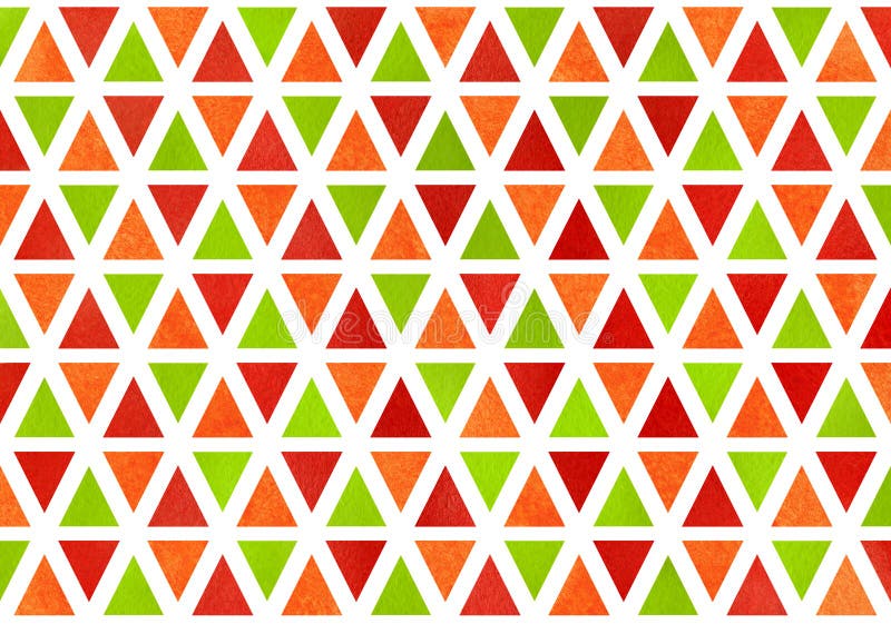 Watercolor Triangle Pattern. Stock Illustration - Illustration of ...
