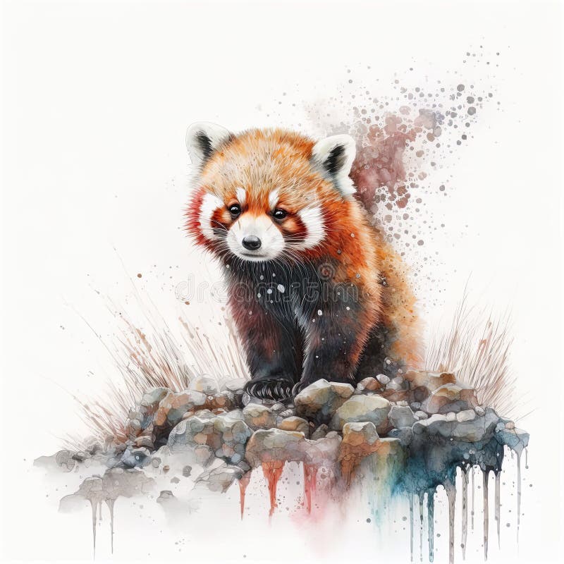 Red Panda Realistic Isolated Vector Illustration. Wild Animal Stock ...