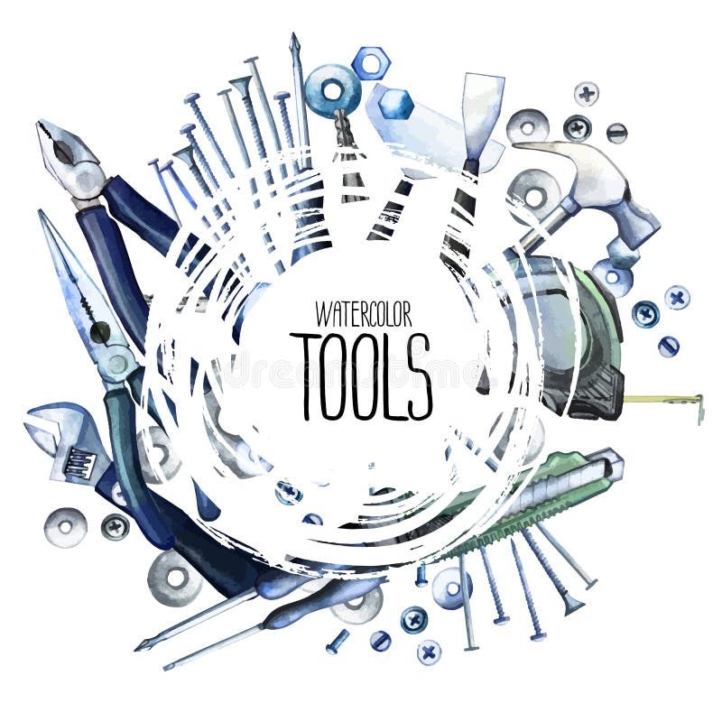 Watercolor Construction Border Stock Illustrations – 175 Watercolor ...