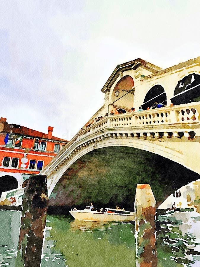 A Glimpse of the Famous Bridge in the Center of Venice Stock ...