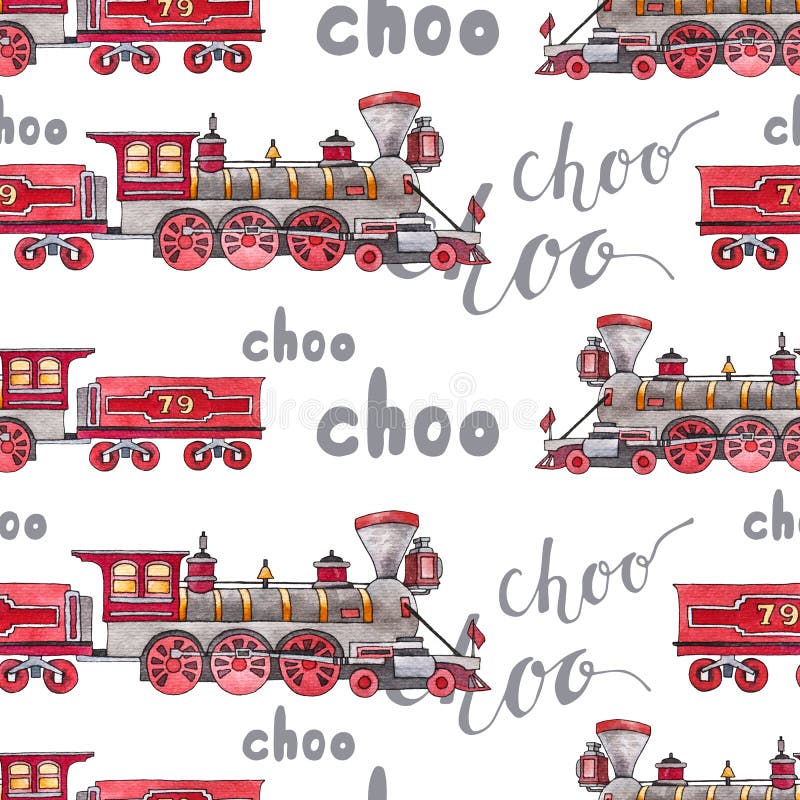 Seamless Trains pattern stock vector. Illustration of cute - 17634945