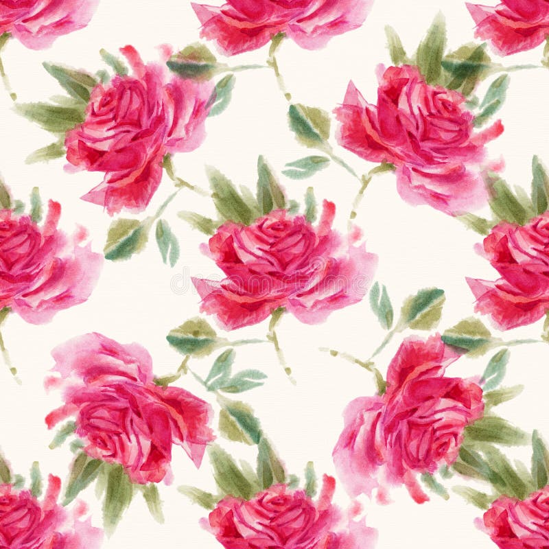 Watercolor roses stock illustration. Illustration of plant - 87443123