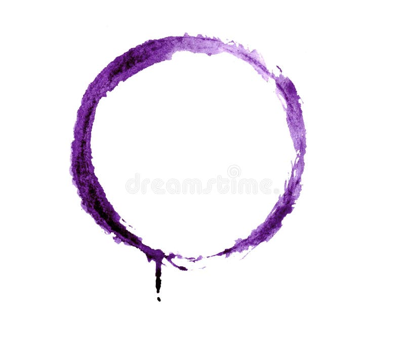 Watercolor Violet Round on White Background Stock Illustration ...