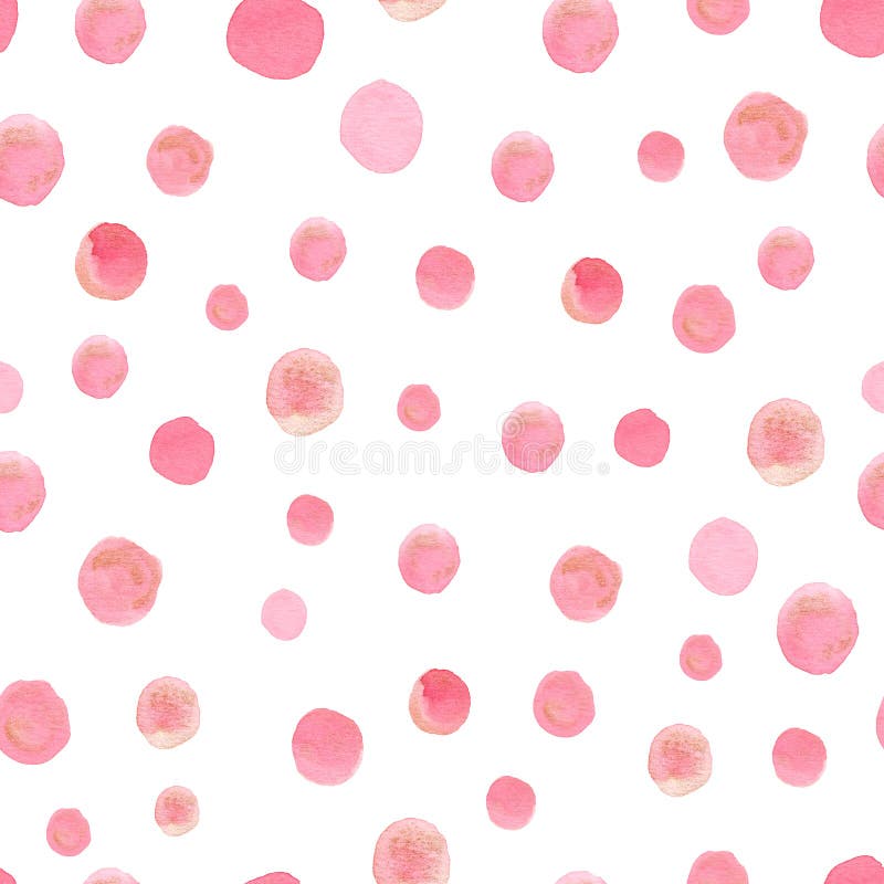 Watercolor Round Drop Seamless Pattern Abstract Background. Hand ...