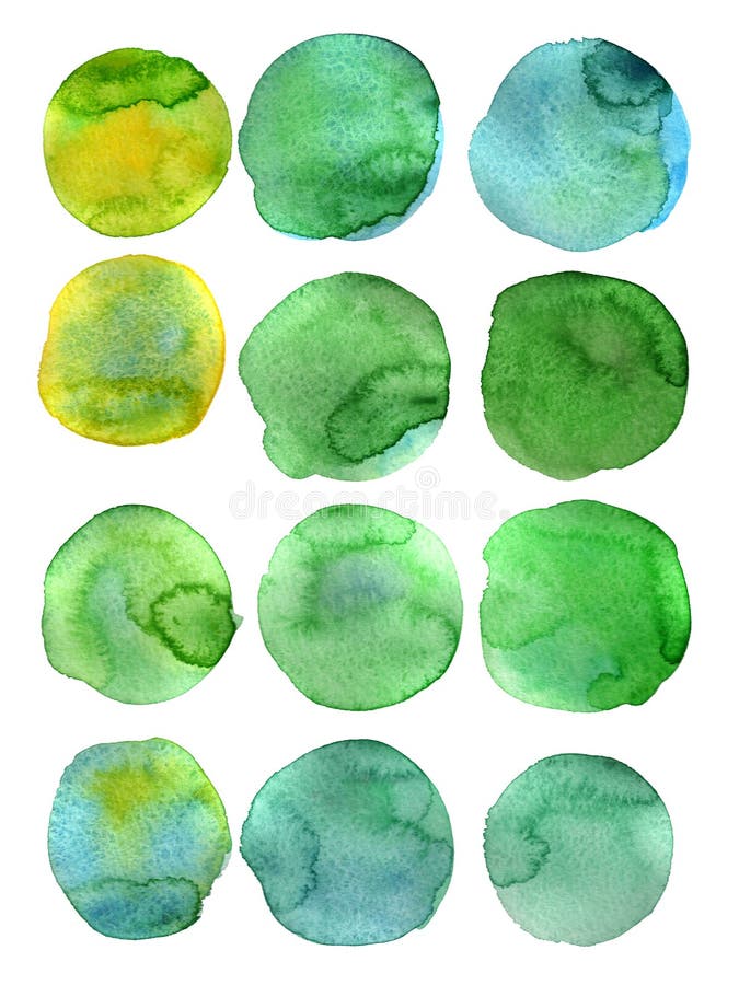 Watercolor round stock illustration. Illustration of colors - 89183418