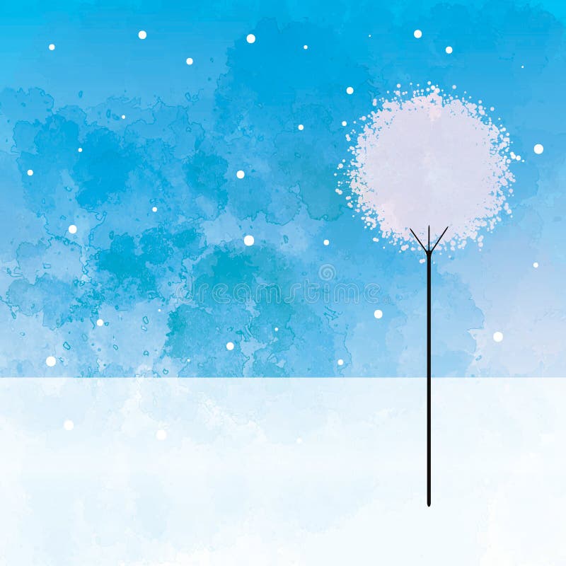 Watercolor Round Tree Vector Illustration Stock Vector - Illustration ...