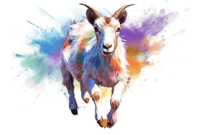 Running Goat Stock Illustrations – 750 Running Goat Stock Illustrations ...