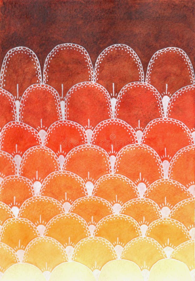 Watercolor Scales Gradient Pattern Stock Image - Image of ornament ...
