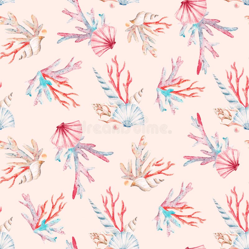 Sea life pattern stock vector. Illustration of water - 70076145